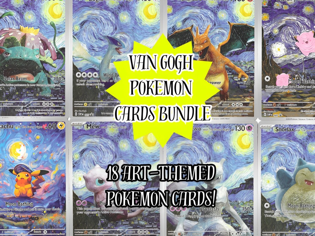 Pokemon Cards Full Set Pokemon Van Gogh Art, Pikachu Van Gogh, Pokemon ...