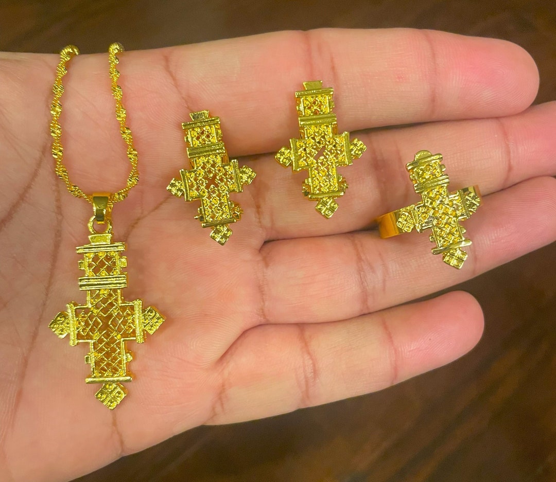 Coptic Cross Ethiopian/eritrean Jewelry, Set of Coptic Crosses, Habesha ...
