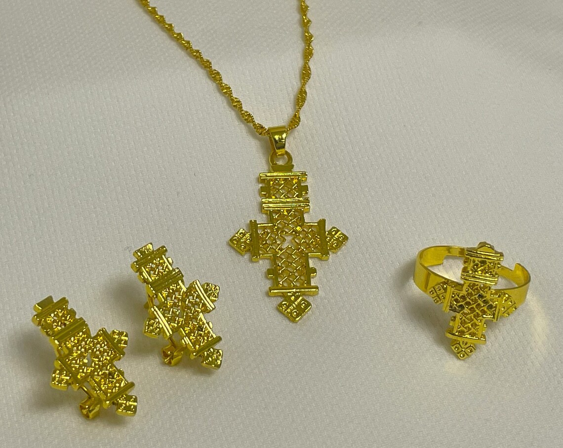Coptic Cross Ethiopian/eritrean Jewelry, Set of Coptic Crosses, Habesha ...