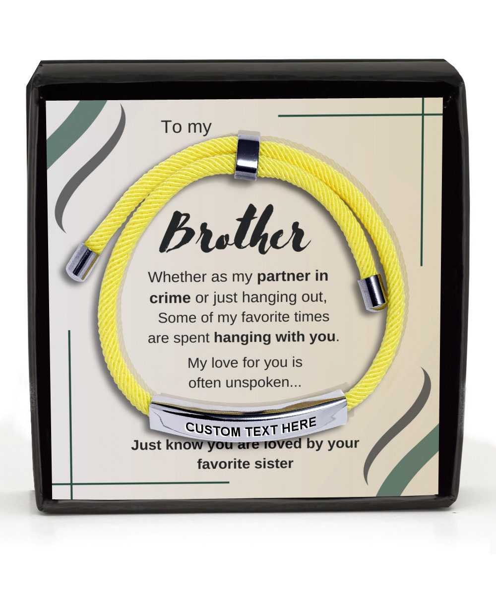 Brother Gift From Sister, Gift for Brother From Sister, Custom Brother ...