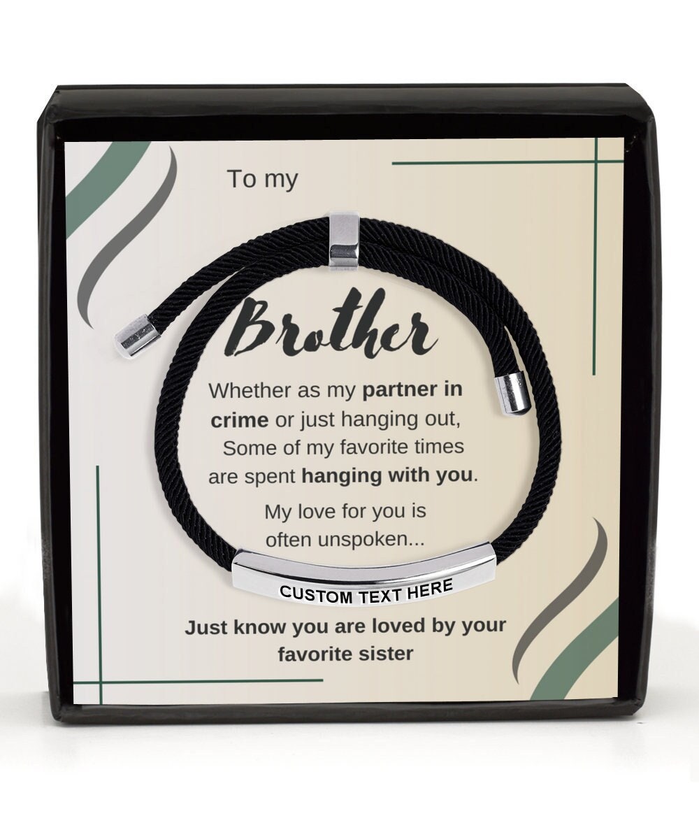 Brother Gift From Sister, Gift for Brother From Sister, Custom Brother ...