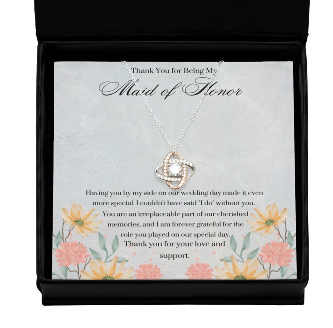 Maid of Honor Thank You Gift, Maid of Honor Gift From Bride, Bride to ...