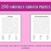 200 Word Search Printable Puzzles, Instant Download, Printable Puzzle ...