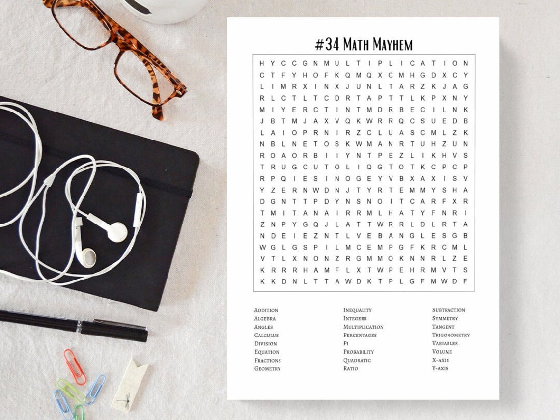 200 Word Search Printable Puzzles, Instant Download, Printable Puzzle ...