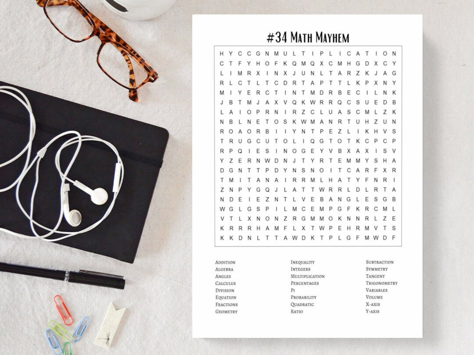 200 Word Search Printable Puzzles, Instant Download, Printable Puzzle ...