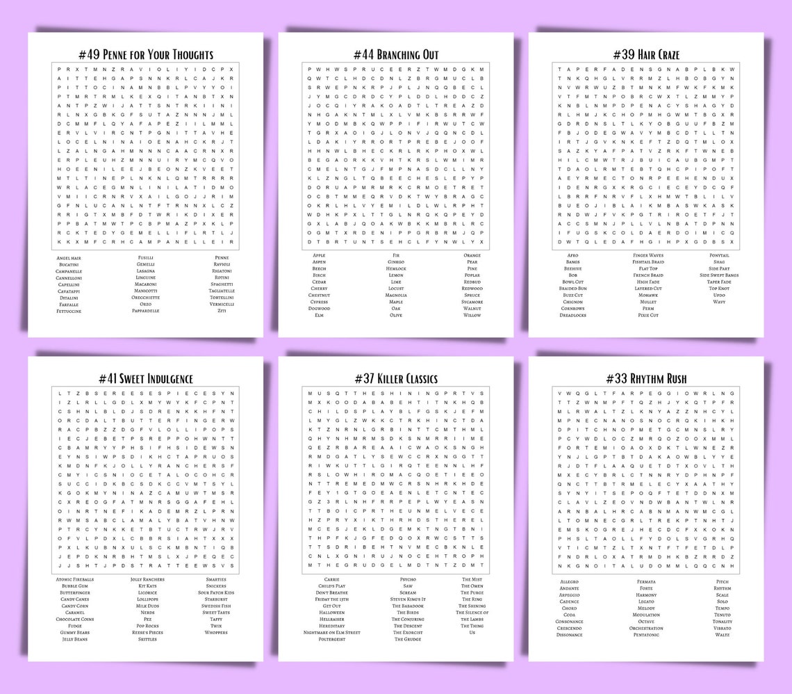 200 Word Search Printable Puzzles, Instant Download, Printable Puzzle ...