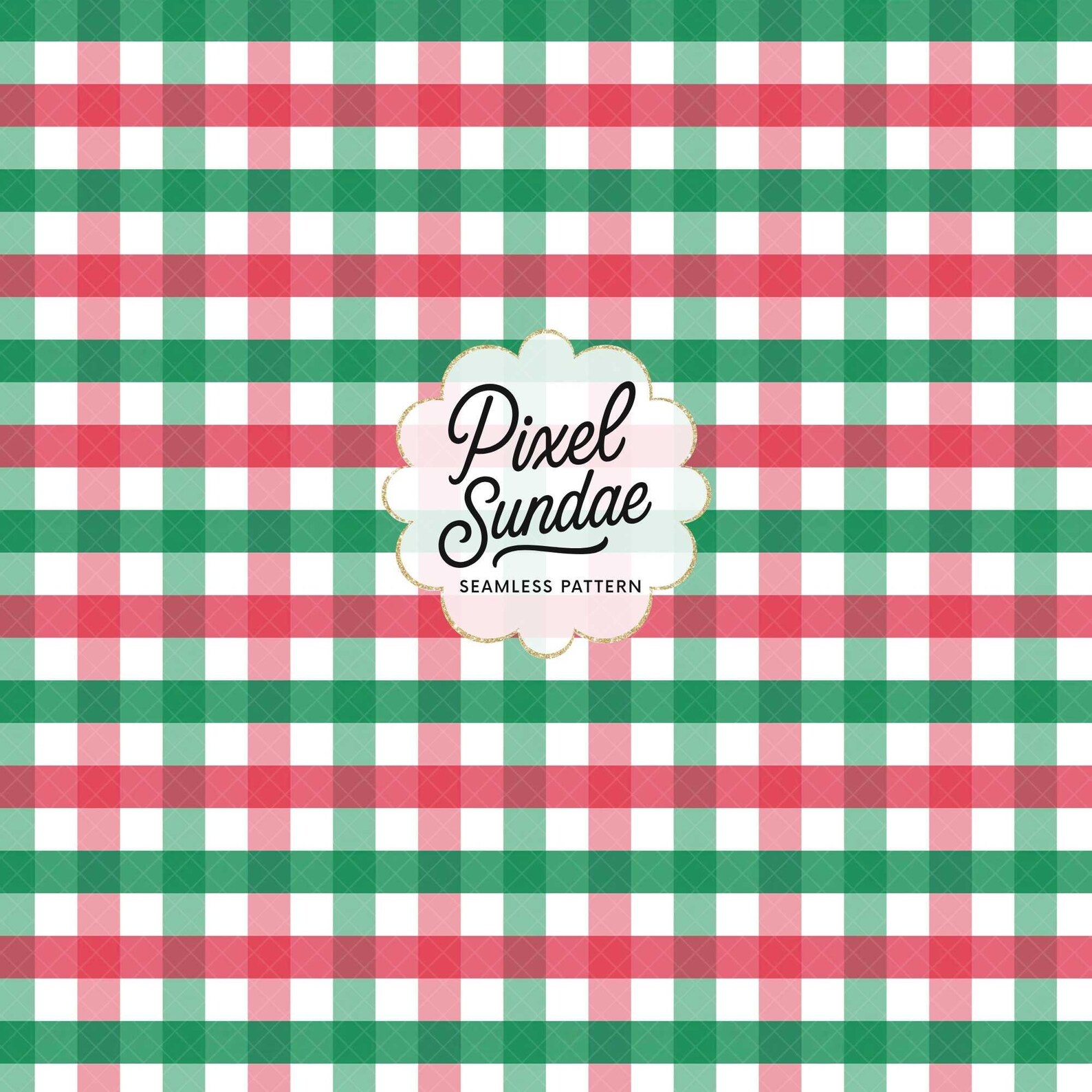 Red Green Gingham Seamless Pattern: Christmas Digital Paper, Festive ...