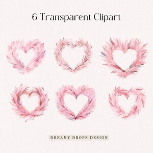 Heart Wreath Clipart Pack, Heart Frame Clipart, Valentine's Day Clipart ...