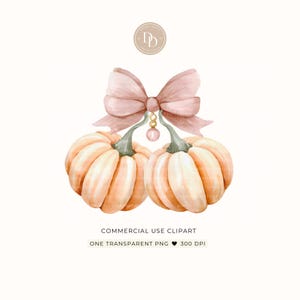 Coquette Pumpkin Clipart, Mauve Coquette Bow, Pumpkin Bow Clipart, Fall ...