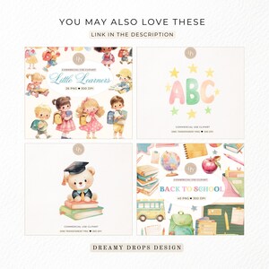 Bear Sitting on Books Clipart, Back to School Clipart, Preschool ...