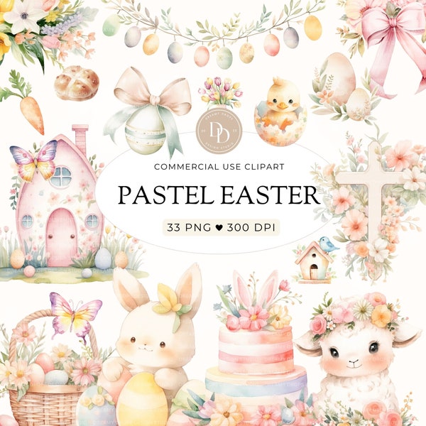 Cute Easter Clipart - Etsy