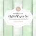 Watercolor Digital Paper Pack Fern Green Background Pastel Watercolor ...