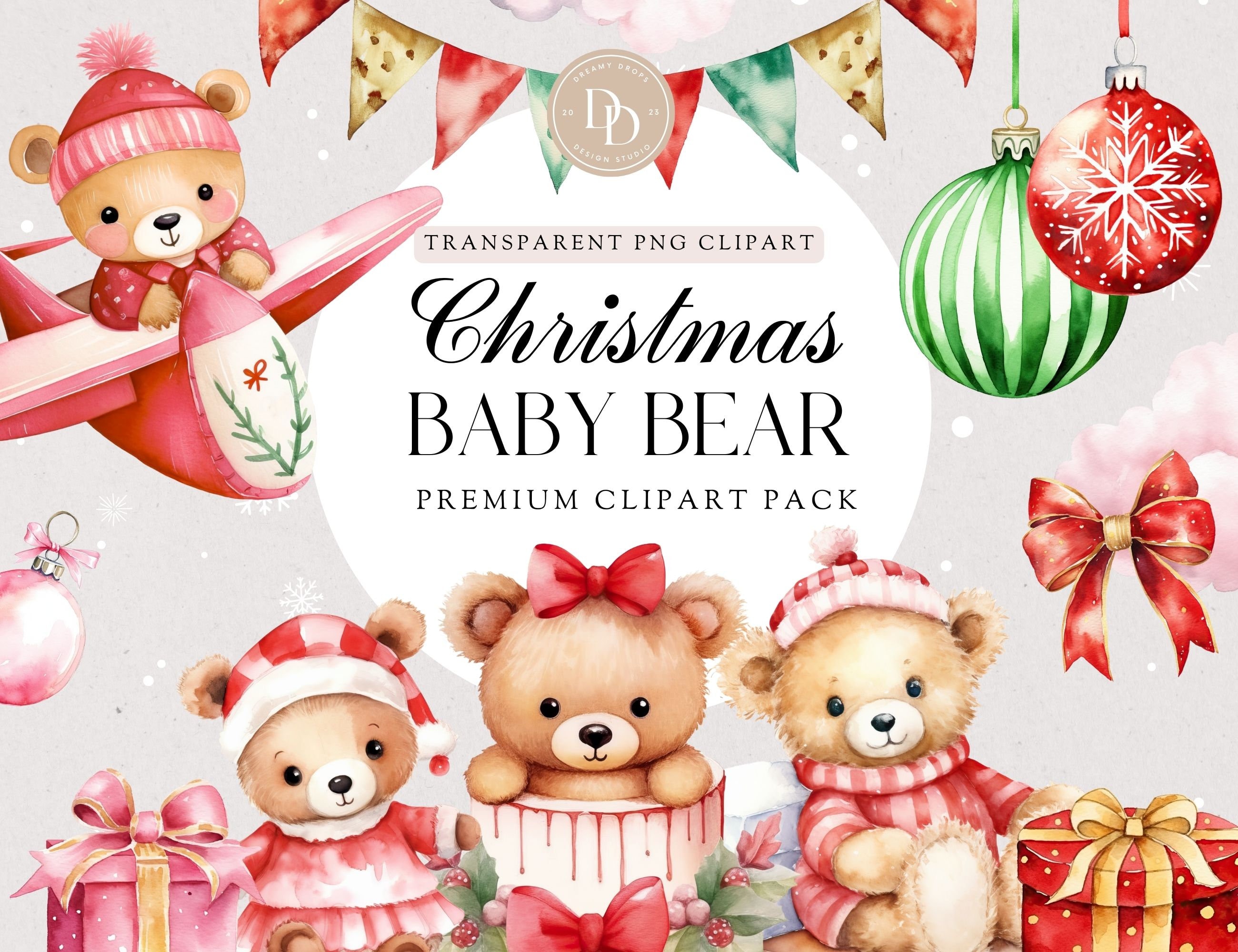 Christmas Teddy Bear Clipart, Girl Teddy Bear PNG, Cute Teddy Bear ...