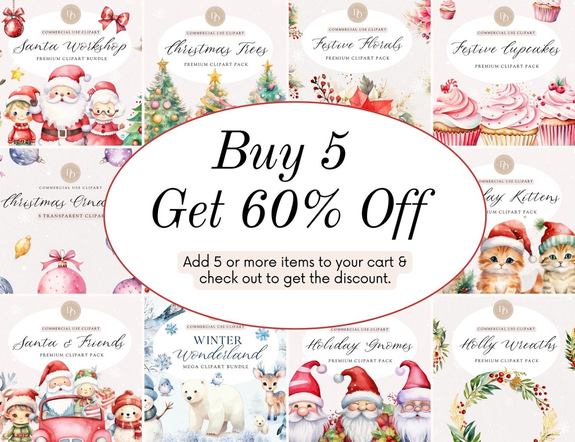 Watercolor Christmas Lights Clipart Pack, String Lights Clipart ...