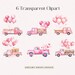 Valentine Truck Clipart Pack, Pink Truck Png, Valentine's Day Clipart ...