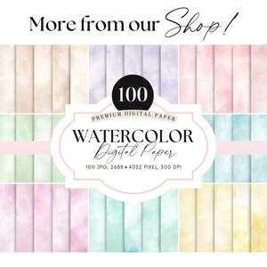 Watercolor Digital Paper Pack | Soft Yellow Background | Pastel ...