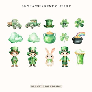 St. Patrick's Day Clipart, Shamrock Clipart, Pot of Gold, Rainbow ...