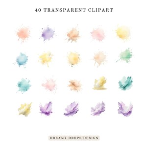 Neutral Watercolor Splash Clipart Pack, Splashes Neutral, Alcohol Ink ...