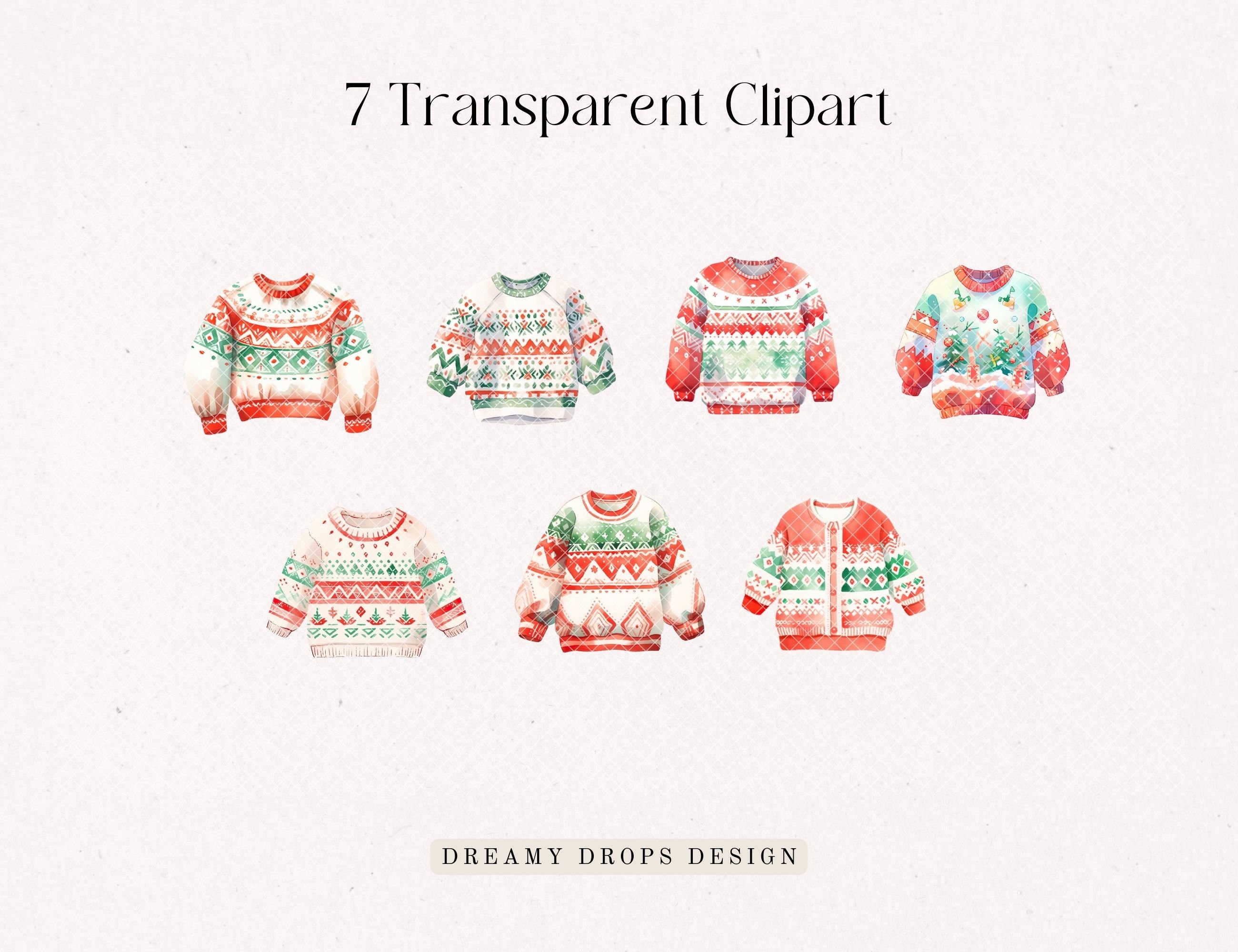Ugly Christmas Sweater Clipart, Christmas PNG, Christmas Sweater Png ...