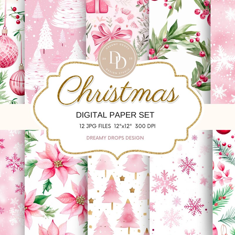 Pink Digital Papers - Etsy