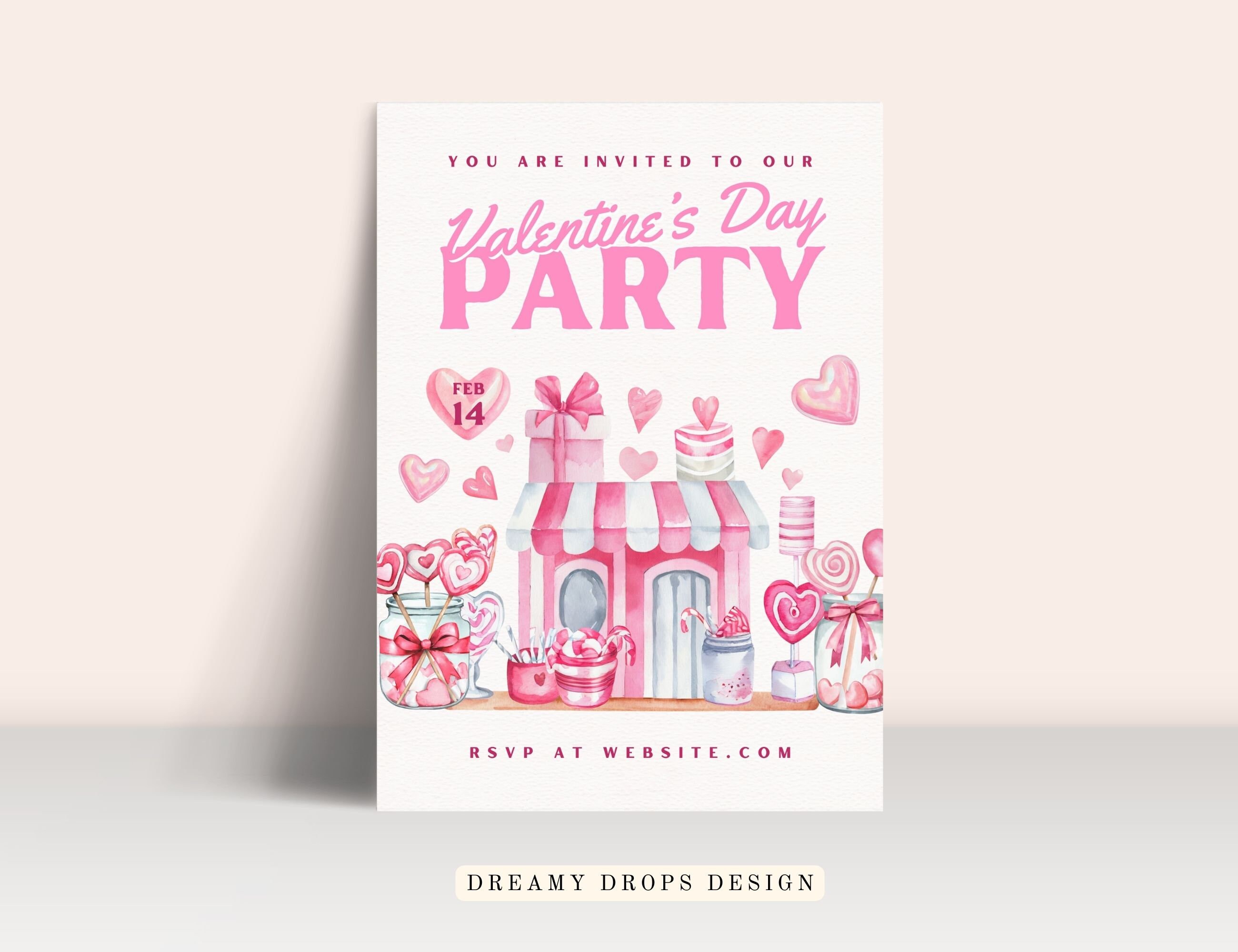 Valentine Candy Shop Clipart Pack, Sweet Clipart, Pink Candy Shop PNG ...