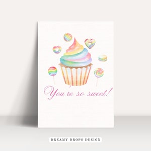 Watercolor Dessert Clipart Pack, Bakery Clipart, Rainbow, Pastel Sweets ...