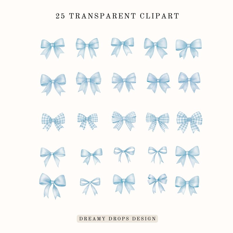 Blue Coquette Clipart Pack, Blue Bows PNG, Coquette Bow Designs ...