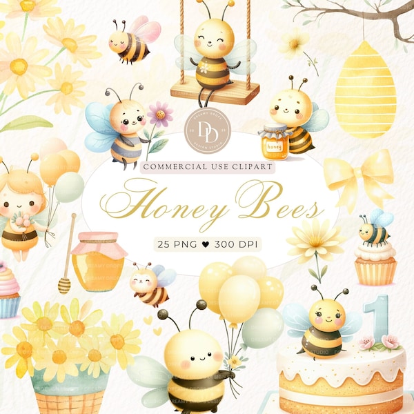 Bumble Bee Clipart - Etsy