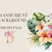 Tropical Flower Clipart Bundle, Watercolor Floral Clipart, Transparent ...