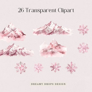 Winter Wonderland Clipart Bundle, Pink Christmas, Polar Bear Clipart ...