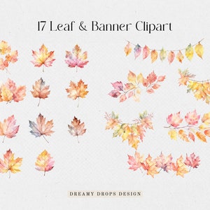 Autumn Clipart Bundle, Pumpkin Clipart, Autumn Leaves Clipart, Fall ...