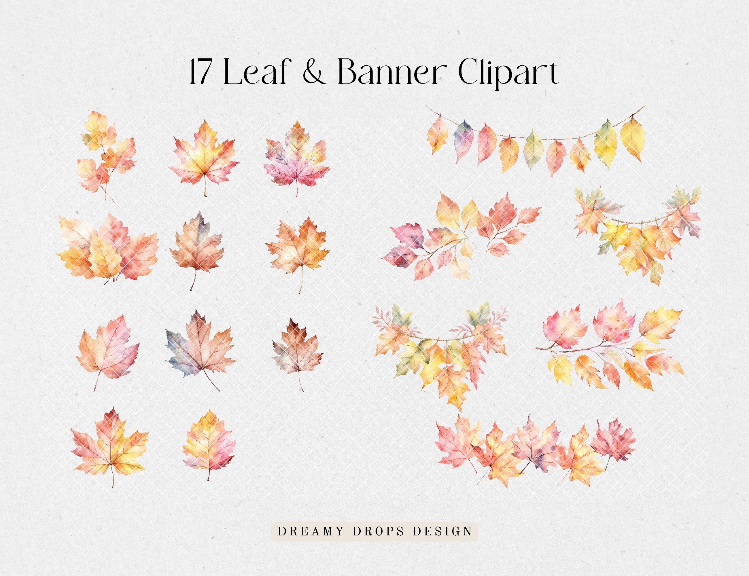 Autumn Clipart Bundle, Pumpkin Clipart, Autumn Leaves Clipart, Fall ...