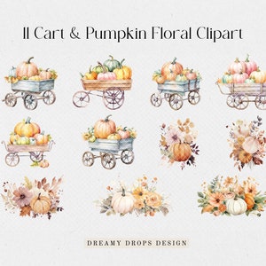 Autumn Clipart Bundle, Pumpkin Clipart, Autumn Leaves Clipart, Fall ...