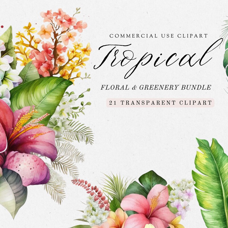 Tropical Flowers - Etsy