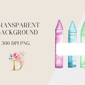 Crayon Clipart With Label, Back to School, Teacher Clipart, Commercial ...