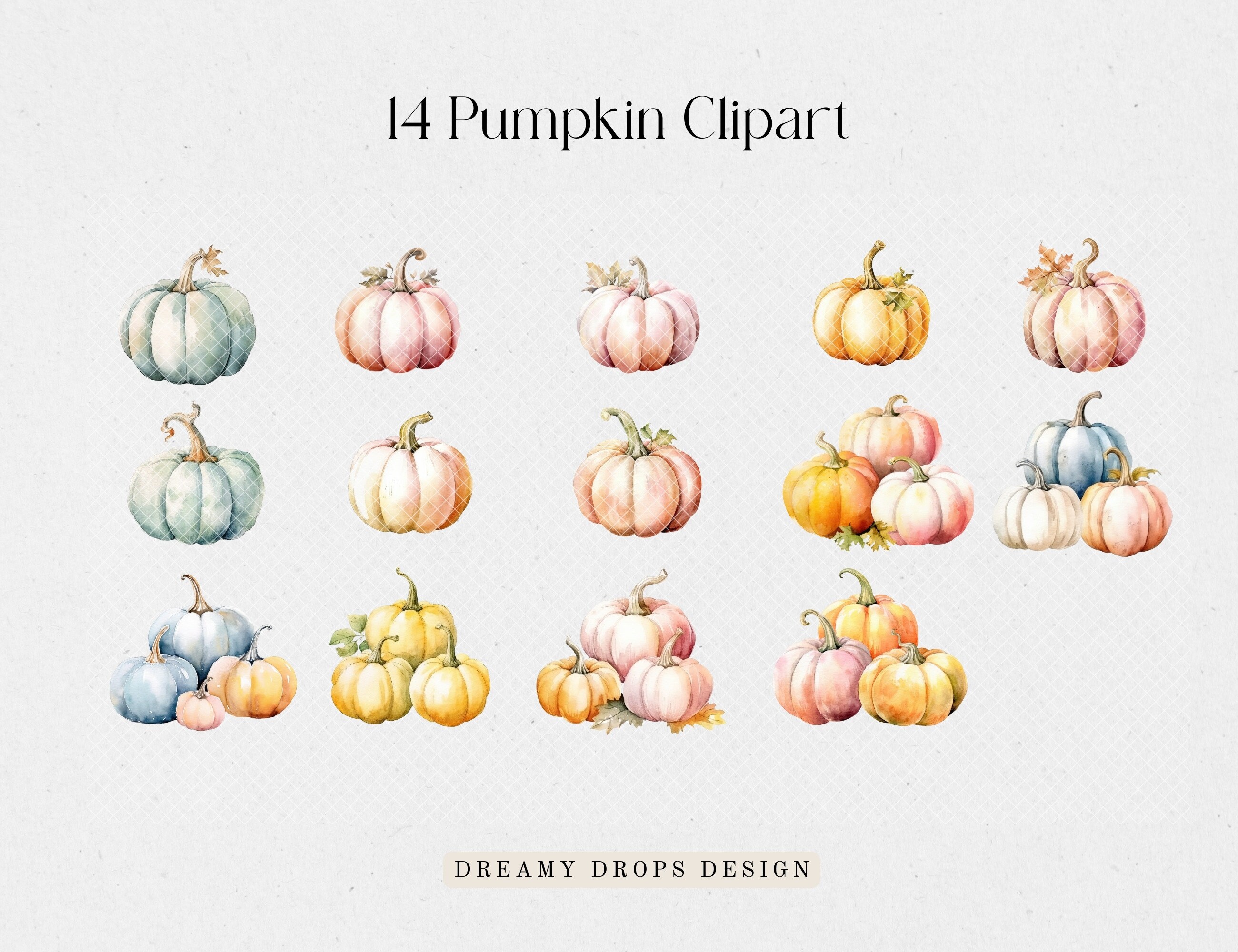 Autumn Clipart Bundle, Pumpkin Clipart, Autumn Leaves Clipart, Fall ...