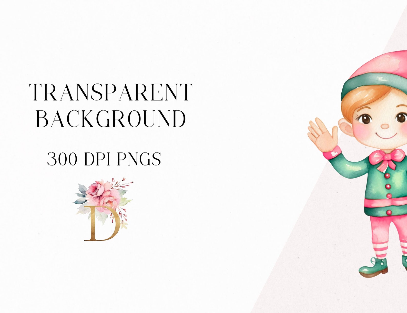 Cute Elf Clipart Bundle, Christmas Elf Watercolor Clipart, Pastel Elves ...