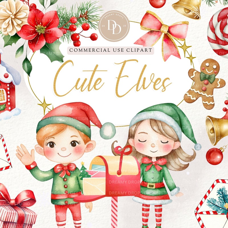 Elf Clipart - Etsy