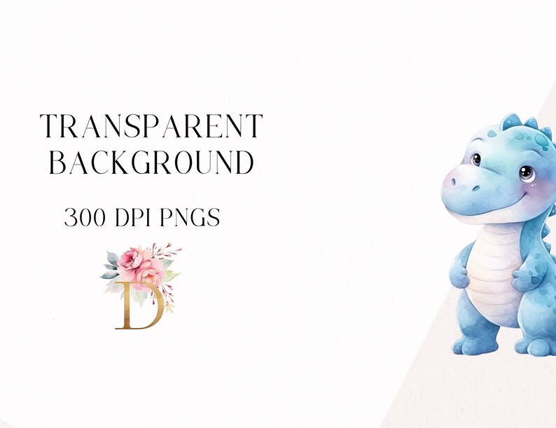 Dinosaur Party Clipart Bundle, Watercolor Dinosaur, Dino Clip Art, Cute ...