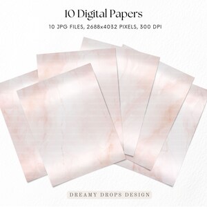 Watercolor Digital Paper Pack, Dusty Pink Background, Marble Pink ...