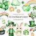 St. Patrick's Day Clipart, Shamrock Clipart, Pot of Gold, Rainbow ...