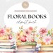 Floral Book Clipart, Watercolor Clipart for Back to School, Teacher ...