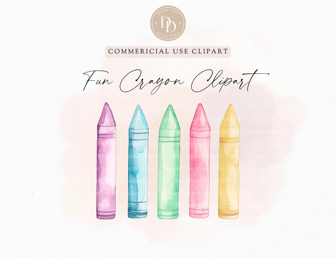 Crayon Clipart, Back to School Clip Art, Teacher Clipart, Commercial ...