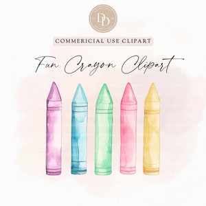 Crayon Clipart, Back to School Clip Art, Teacher Clipart, Commercial ...