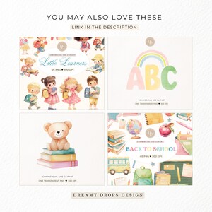 Floral Book Clipart, Watercolor Clipart for Back to School, Teacher ...