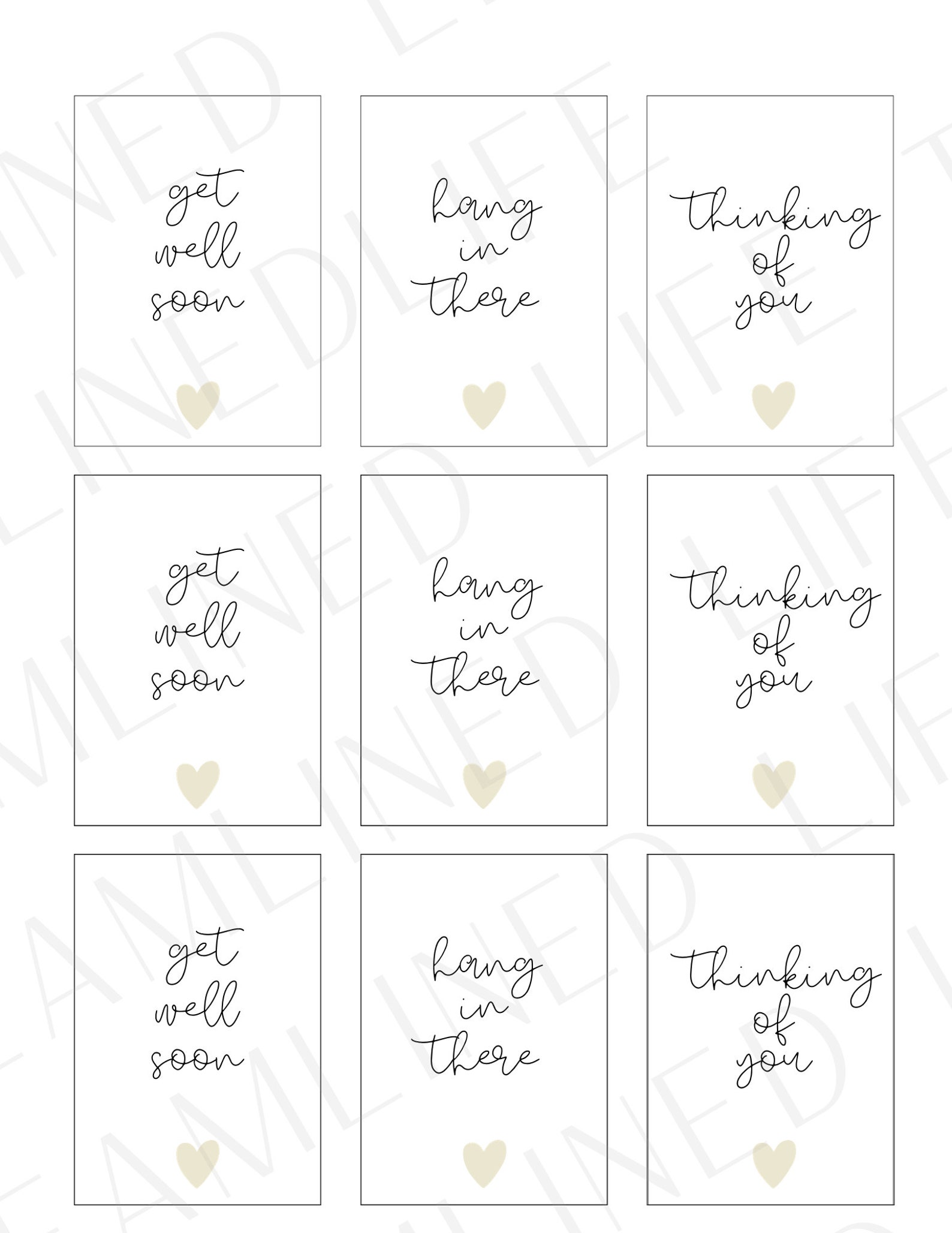 Get Well Gift Tags, Get Well Soon, Thinking of You, Hang in There ...