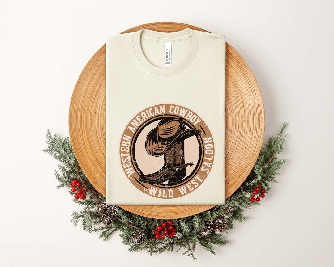 Western American Rodeo Shirt, Cowboy Retro Tee Shirt, Retro American ...