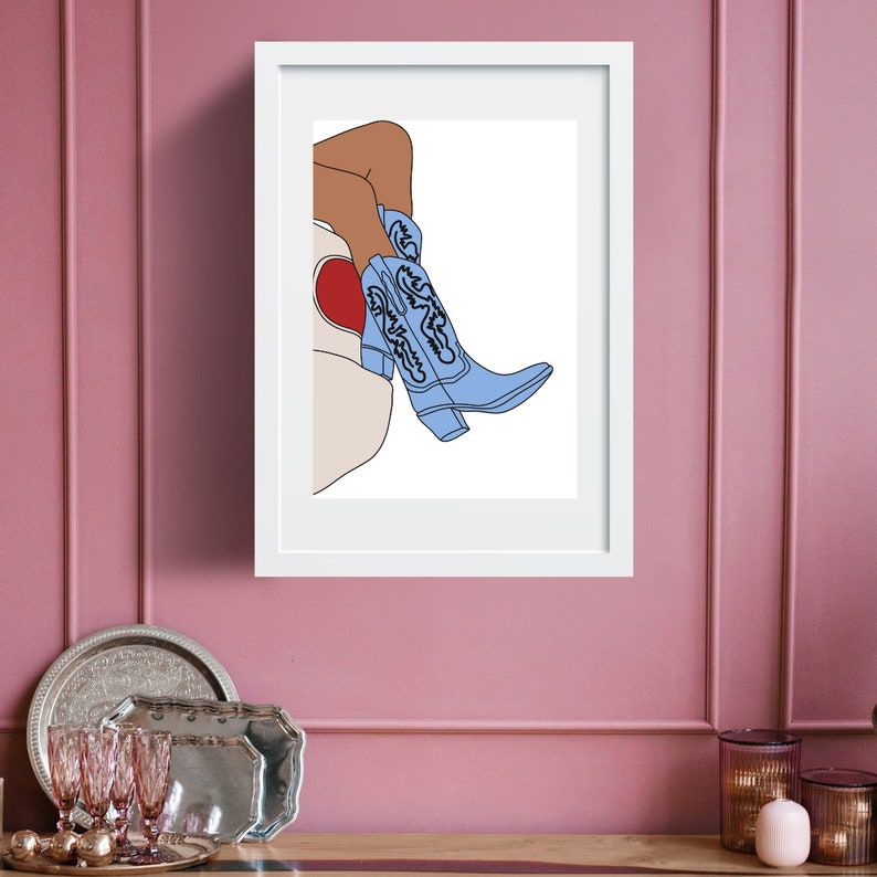 Retro Artful, Western Art, Preppy Aesthetics, Printable Art, Digital ...