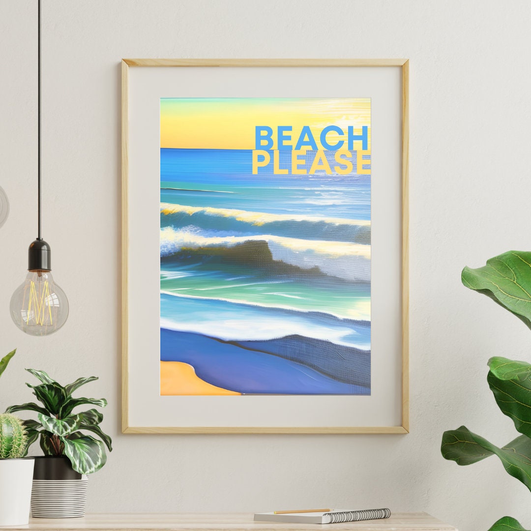 Beachy Poster, Preppy Aesthetics, Printable Art, Digital Download ...