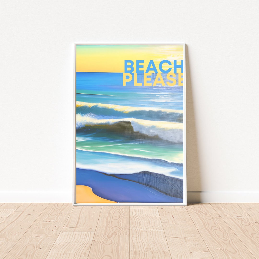 Beachy Poster, Preppy Aesthetics, Printable Art, Digital Download ...